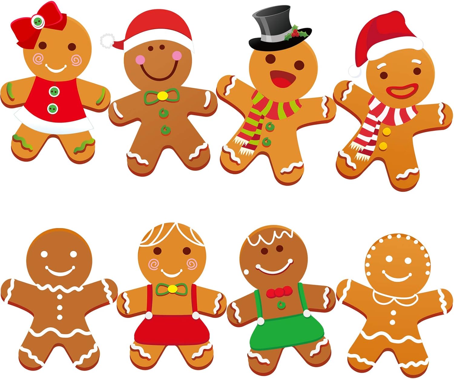 40 Pieces Winter Christmas Mini Gingerbread Cut-Outs Versatile ...
