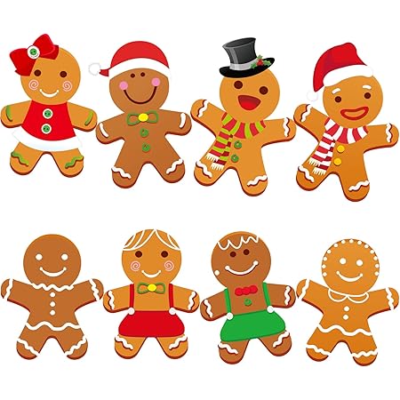 Amazon.com: Winter Christmas Mini Gingerbread Cut-Outs Versatile ...