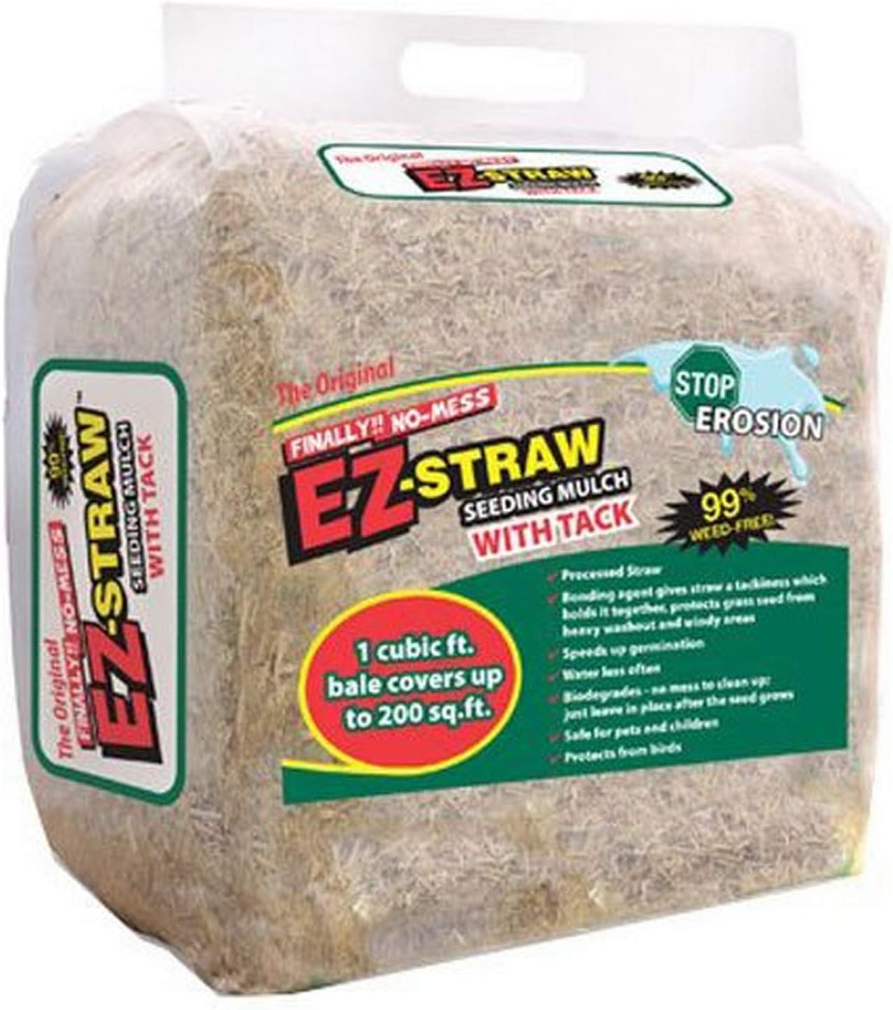Amazon.com : EZ-Straw Seeding Mulch with Tackifier - Biodegradable ...