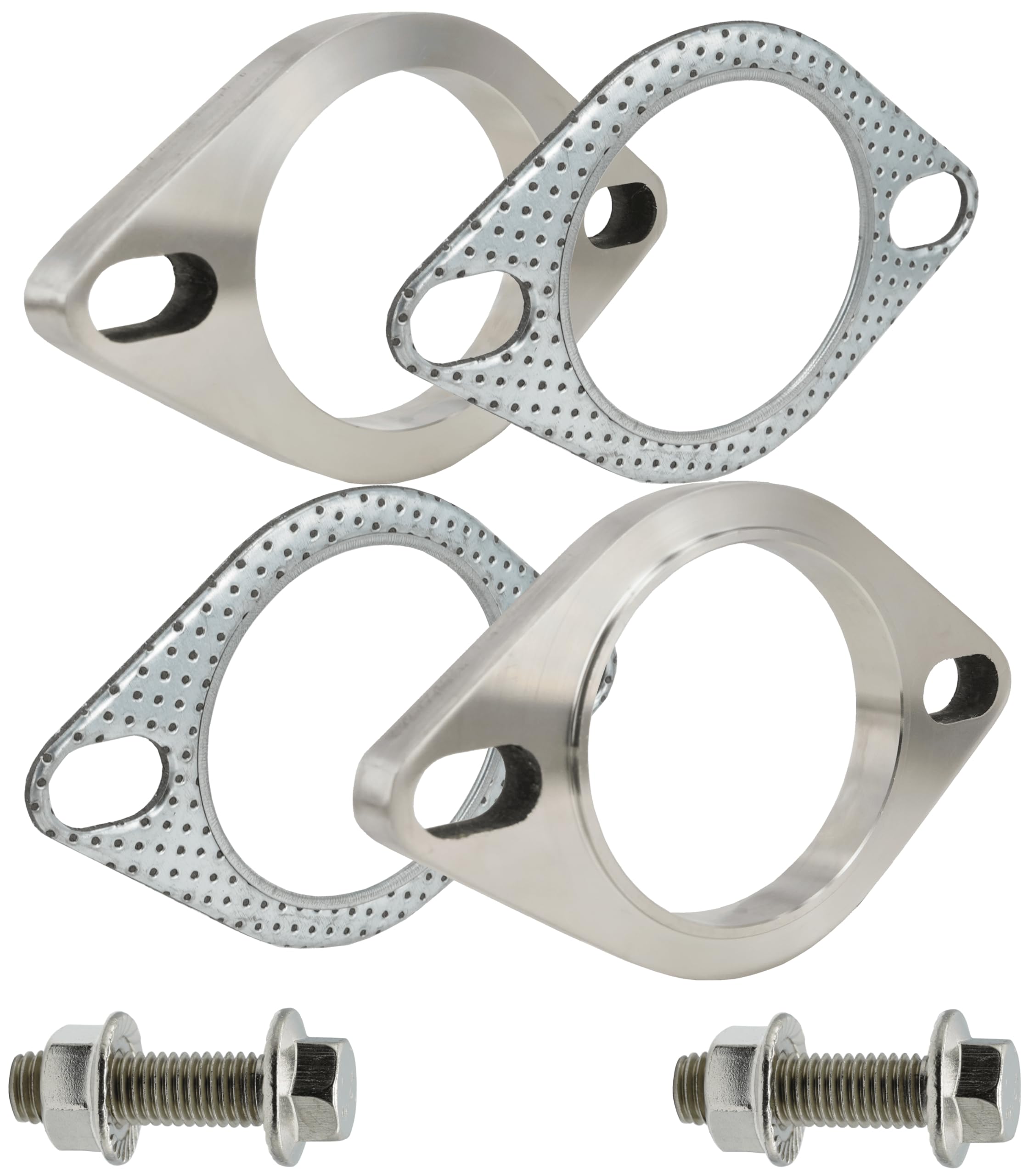 Snapklik.com : SHINTONES 2.5 Inch 2 Bolt Stainless Steel Exhaust ...