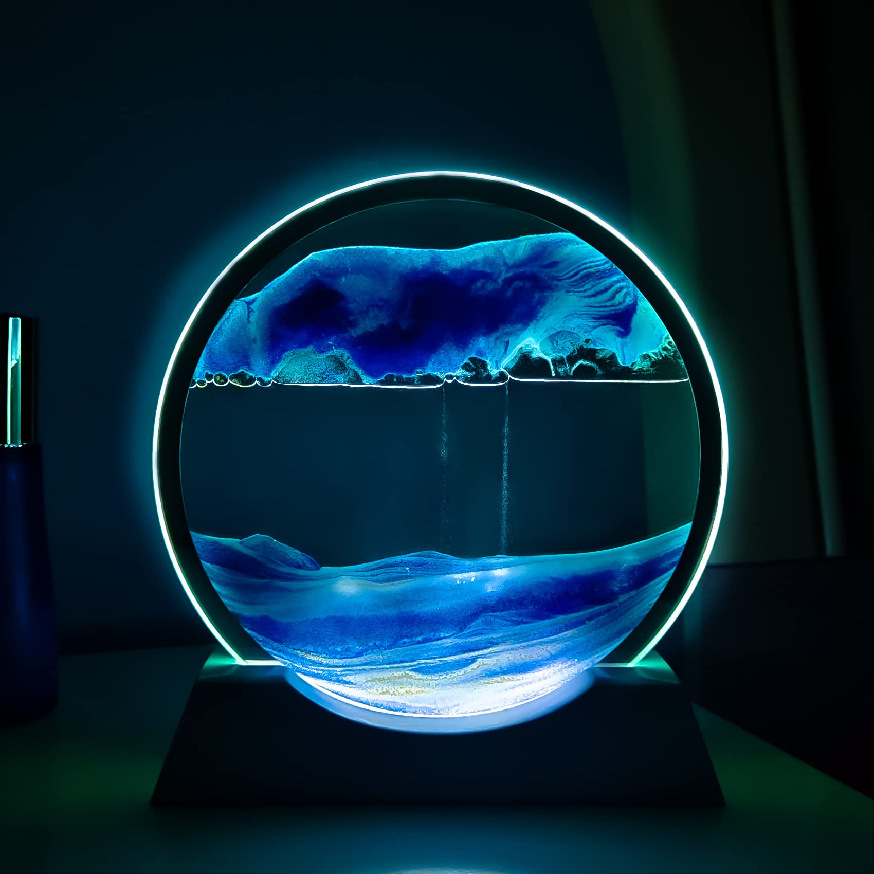 LED Moving Sand Landscape Motion Display Desktop Decor Moving Sand Art ...
