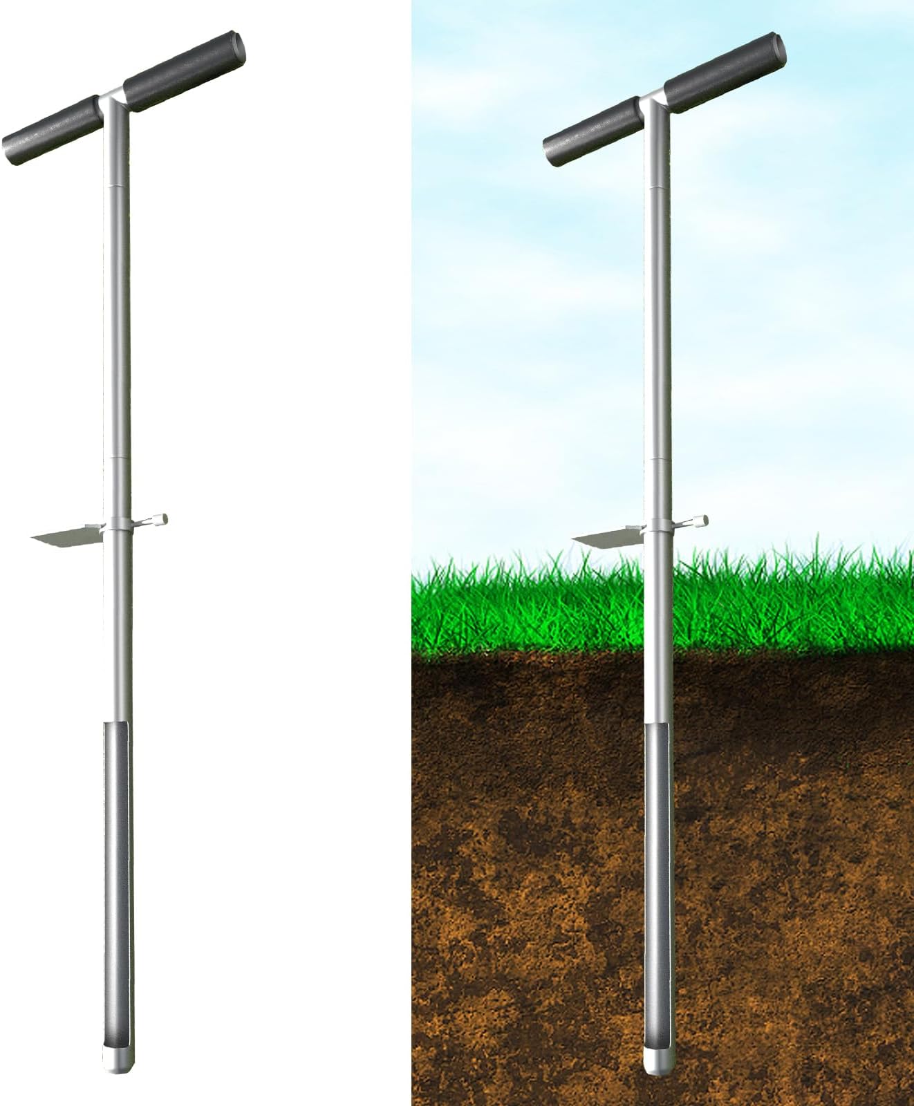 Amazon.com: INTBUYING 40'' Soil Sampler Probe Soil Test Probe with 11 ...