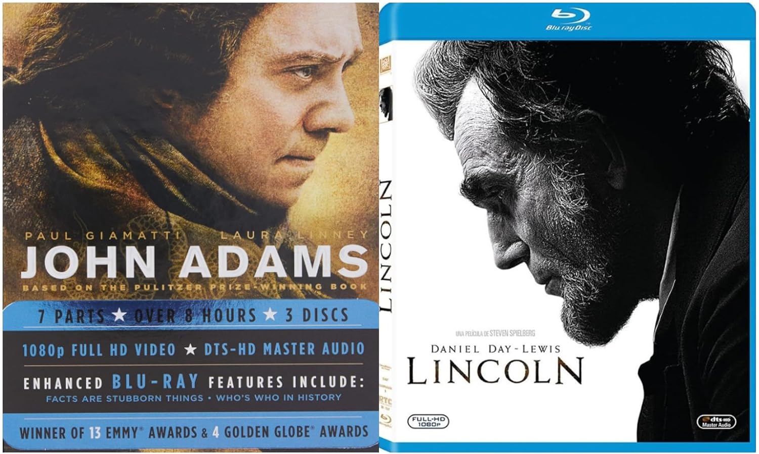 Amazon.com: John Adams HBO Mini-series & Lincoln [Blu-ray, 4-Disc ...