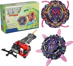 Netoke Gyro Burst Spinning Top Set, 4D Metal Fusion Fighting Spinning ...