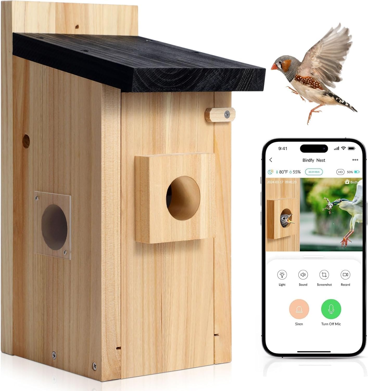 Amazon.com : Smart Bird House with Camera, AI Identify Bird Behavior ...