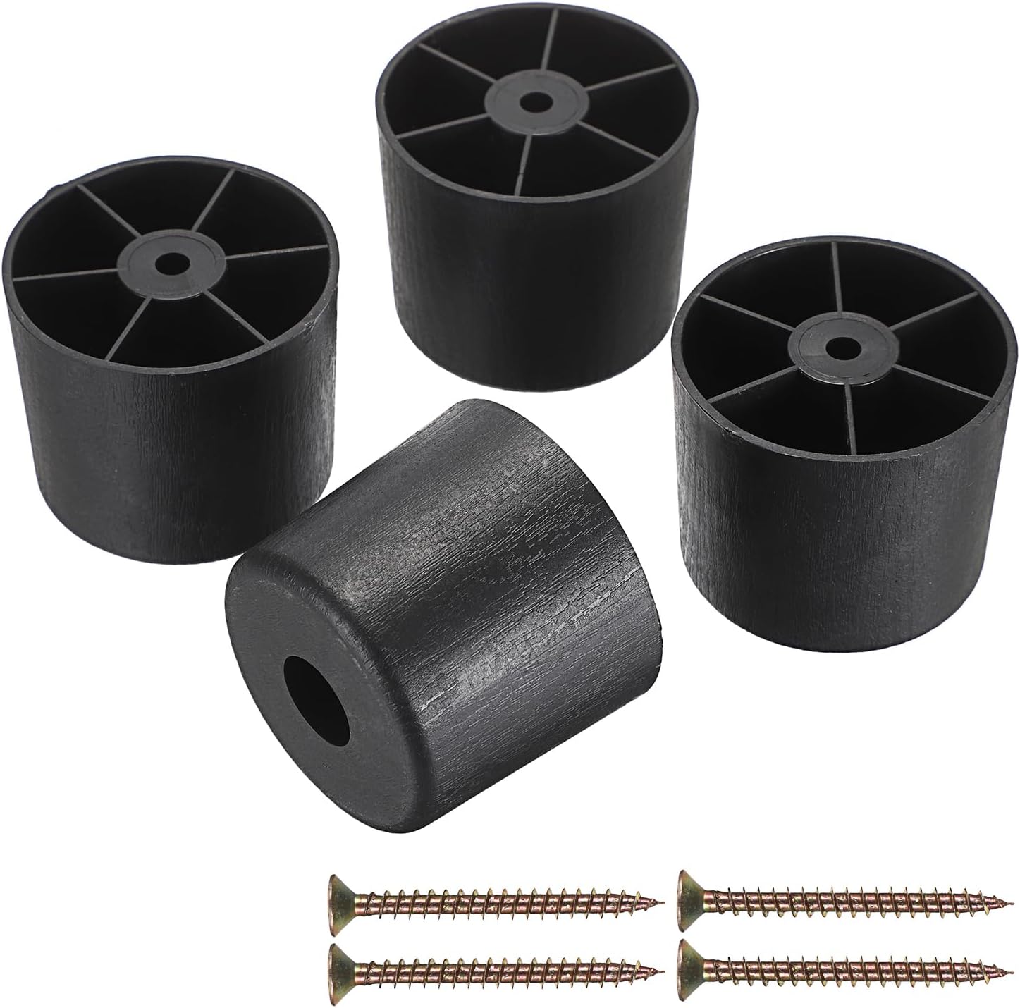 Amazon.com: PHITUODA 4pcs Plastic Furniture Legs, 2 Inch (50mm) Round ...