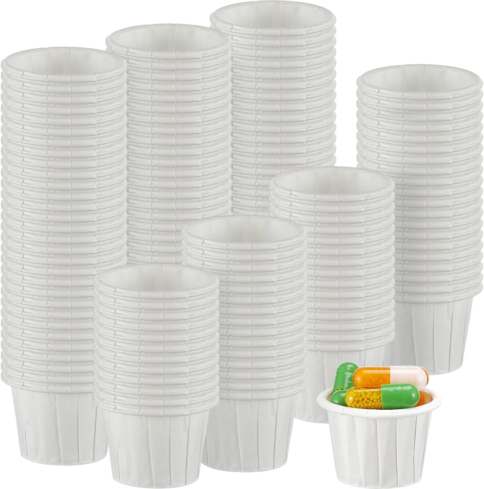 Amazon.com: Disposable Paper Souffle Medicine Cups 3/4 oz [Pack of 2500 ...