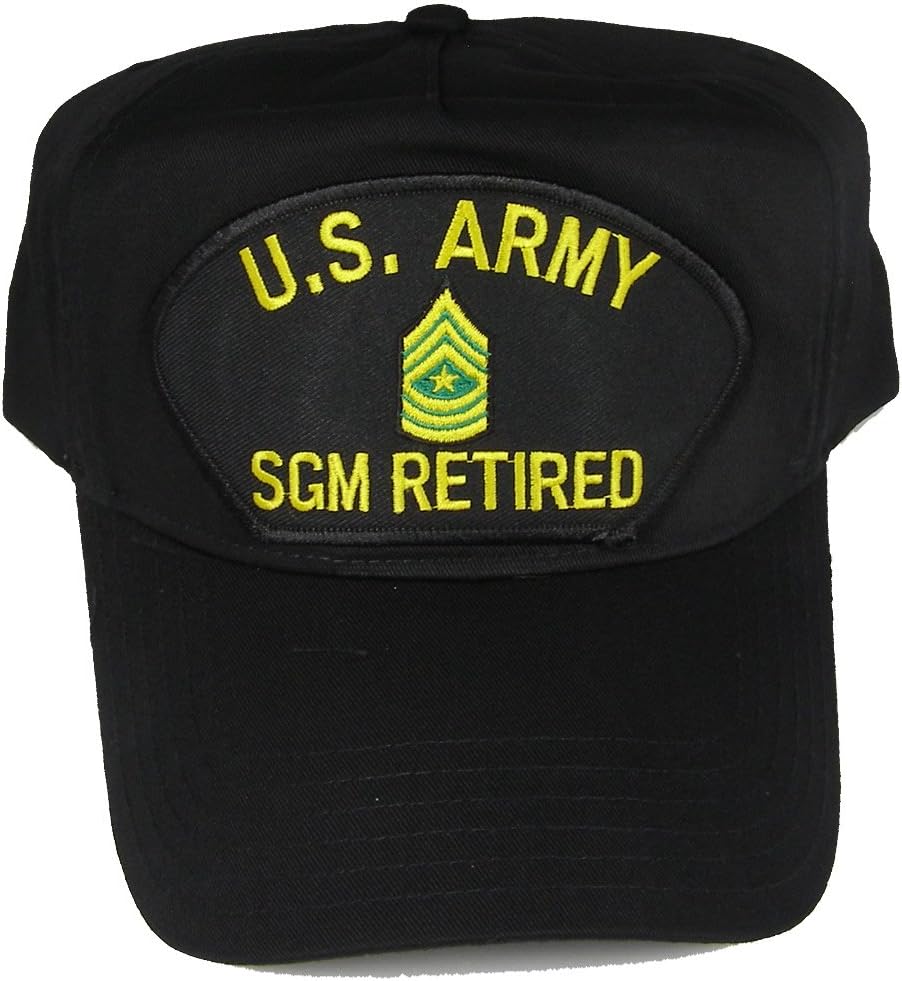 Amazon.com: U S Army SGM Retired with Sergeant Major Rank Insignia HAT ...