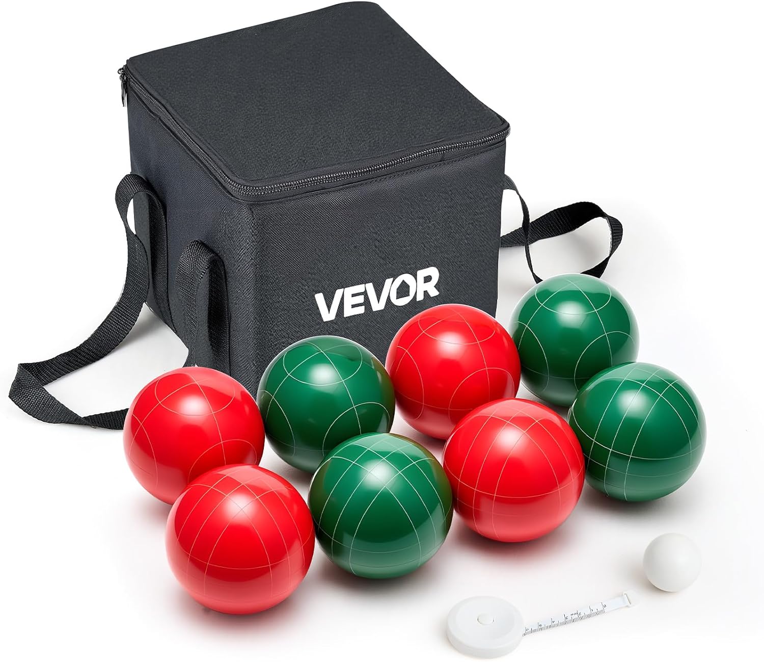 Amazon.com: VEVOR Bocce Ball Set, 107 mm, with 8 Resin Balls, Pallino ...