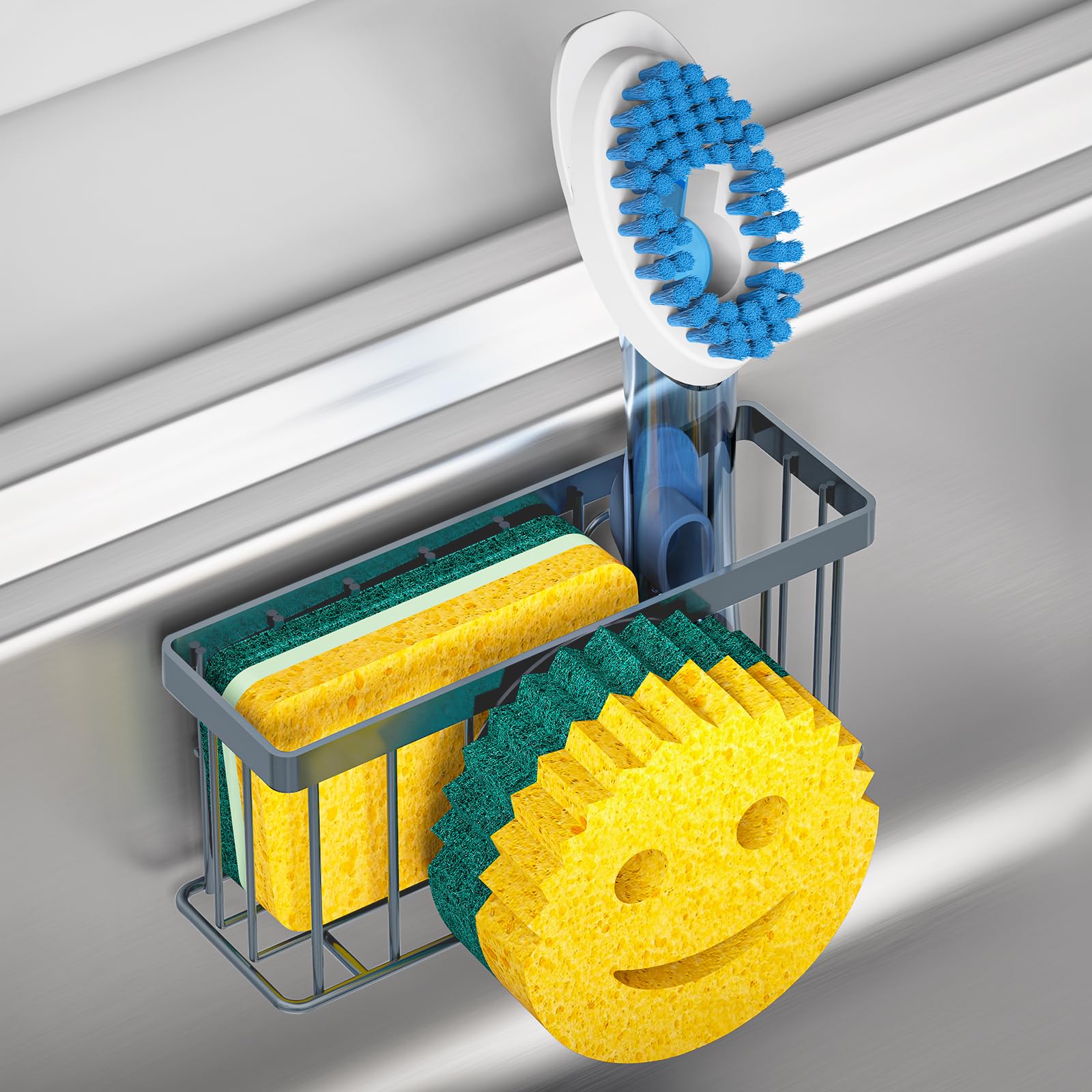 Amazon.com - MURLONG Sponge Holder Smiley Face, Sink Caddy for Kitchen ...