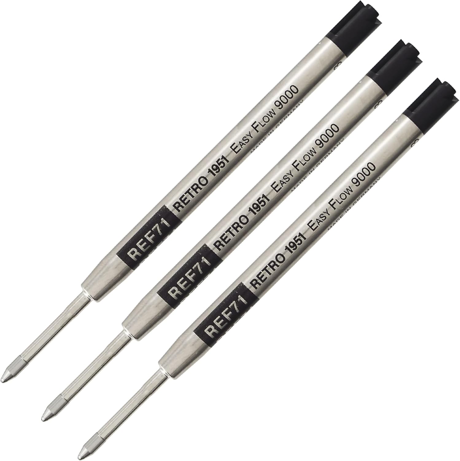 Retro 51 Easy Flow 9000 Ballpoint Refills, Black Ink, 3-Pack – German ...