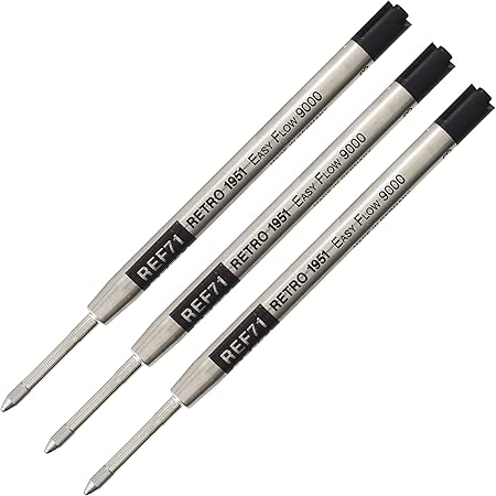 Retro 1951 Easy Flow 9000 Ballpoint Ink Refill, Black, 3-Pack (REF71-B ...
