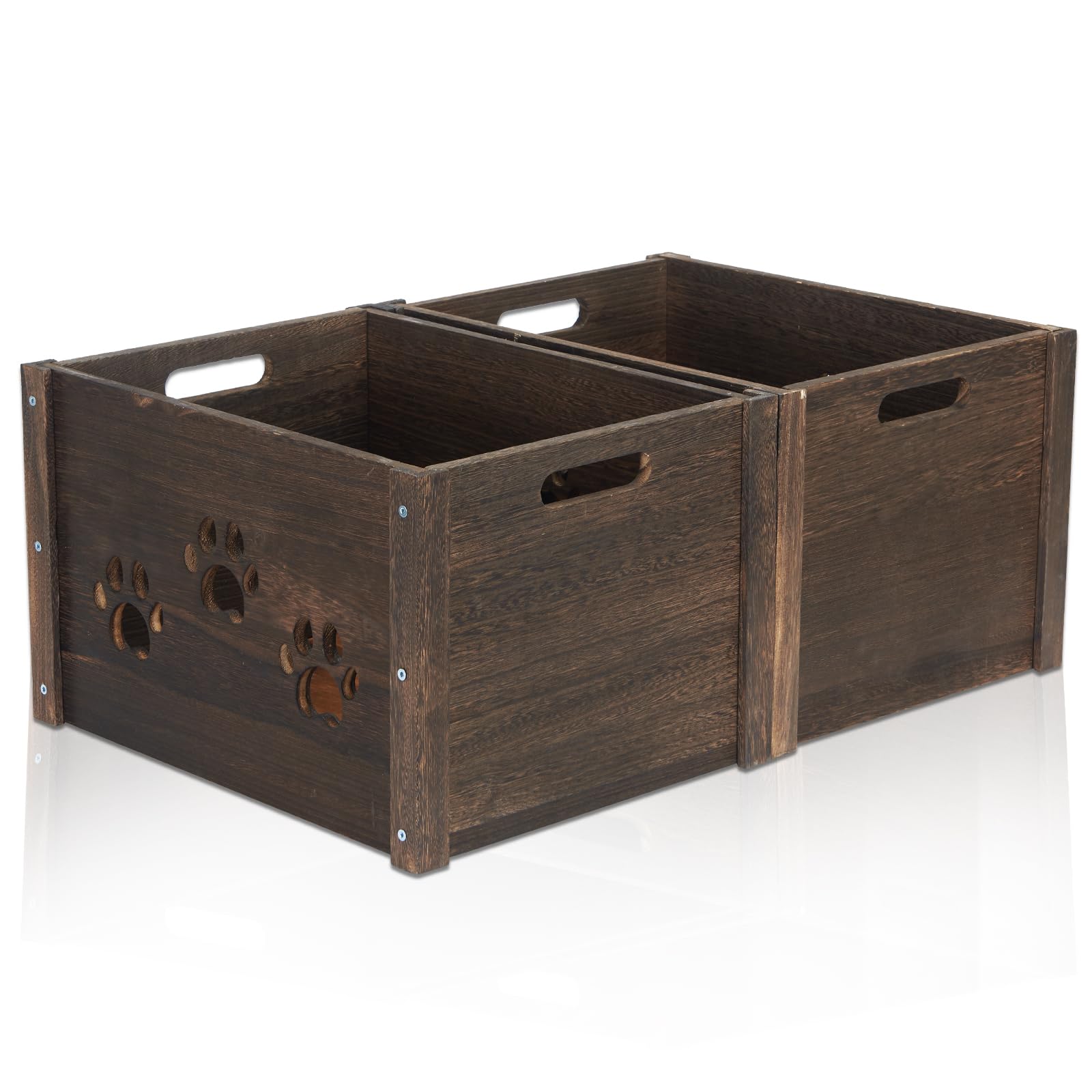 Amazon.com: ROSOS Wooden Crates, Farmhouse Wooden Crates for Storage ...