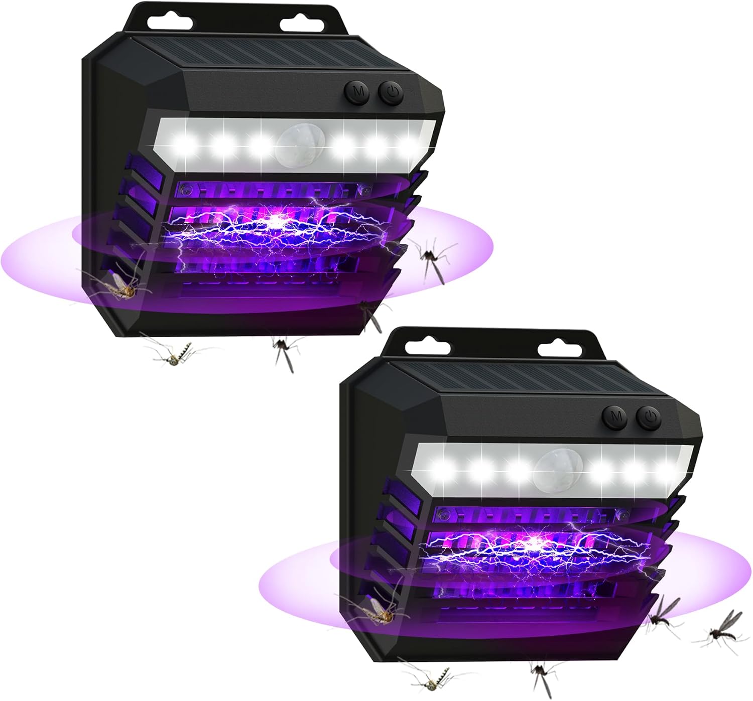 Amazon.com : 2 Pack ULTRABOT 2-in-1 Solar Bug Zapper Outdoor Waterproof ...