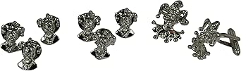 Amazon.com: 4031954 Pair of Jester Cuff Links and Set of 6 Shirt Studs ...
