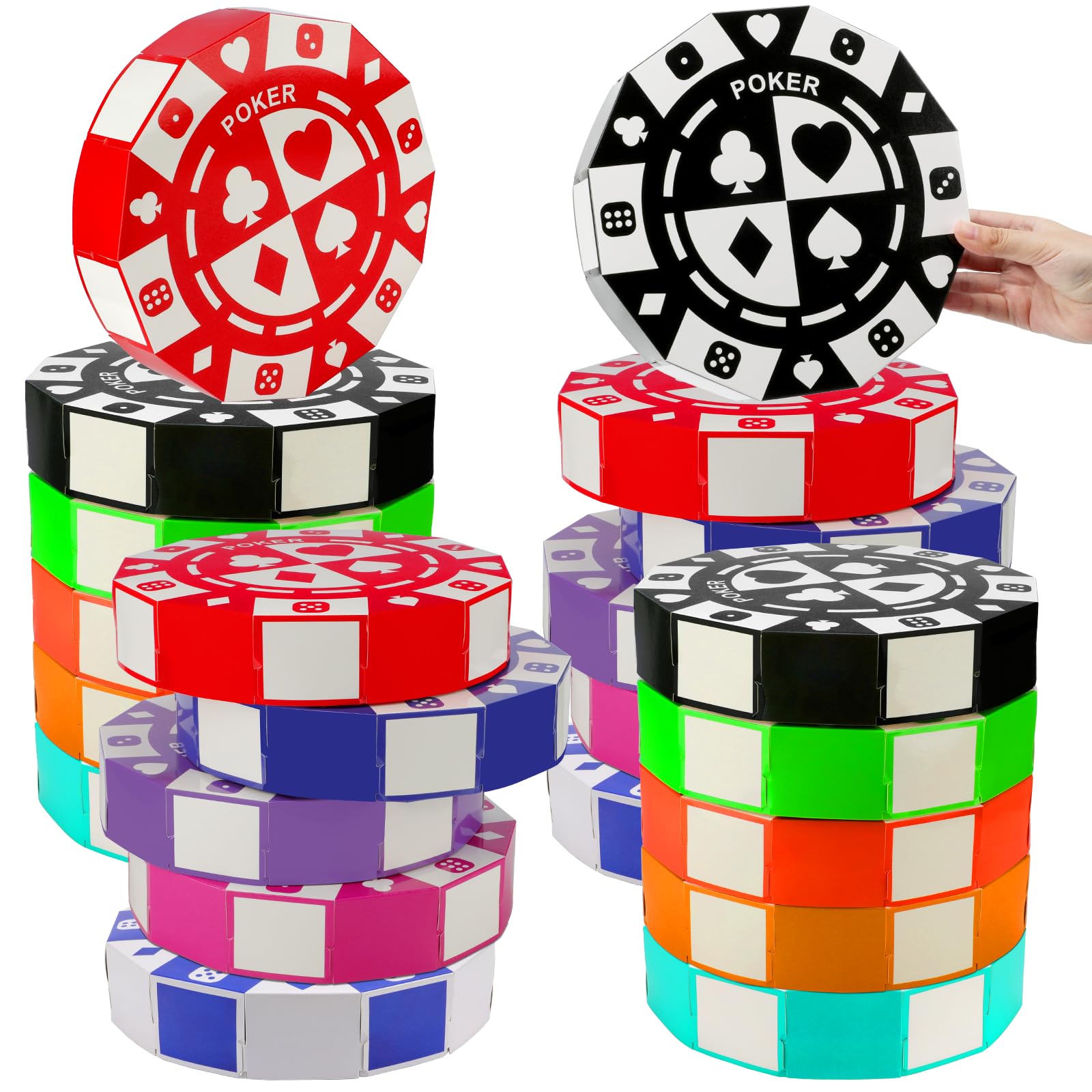 Amazon.com: SAYAYA 20 PCS Casino Theme Party Decor 9 Inch Poker Chip ...
