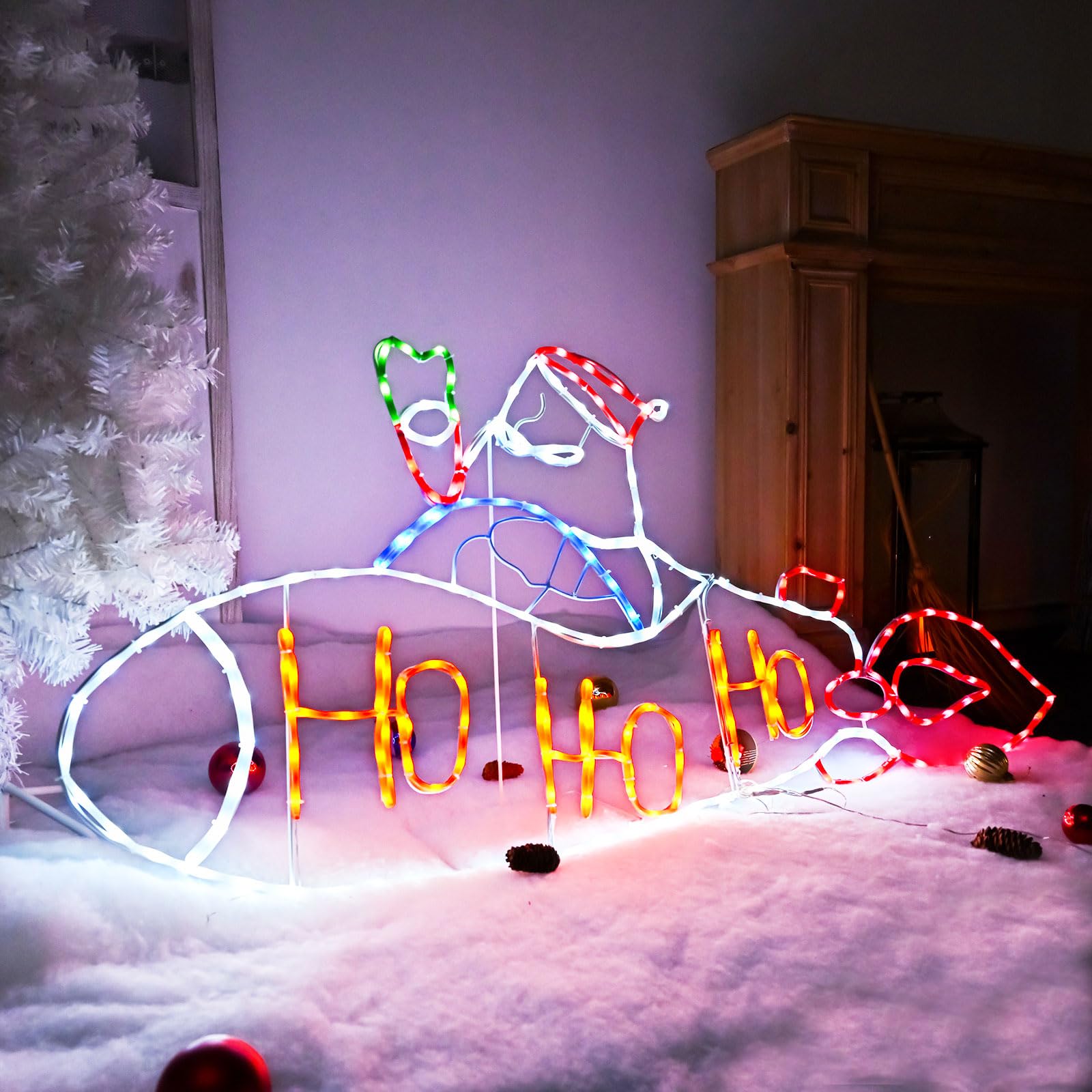 Amazon.com: Hawisphy 250 LED Santa Claus Take Rocket Lights, Christmas ...
