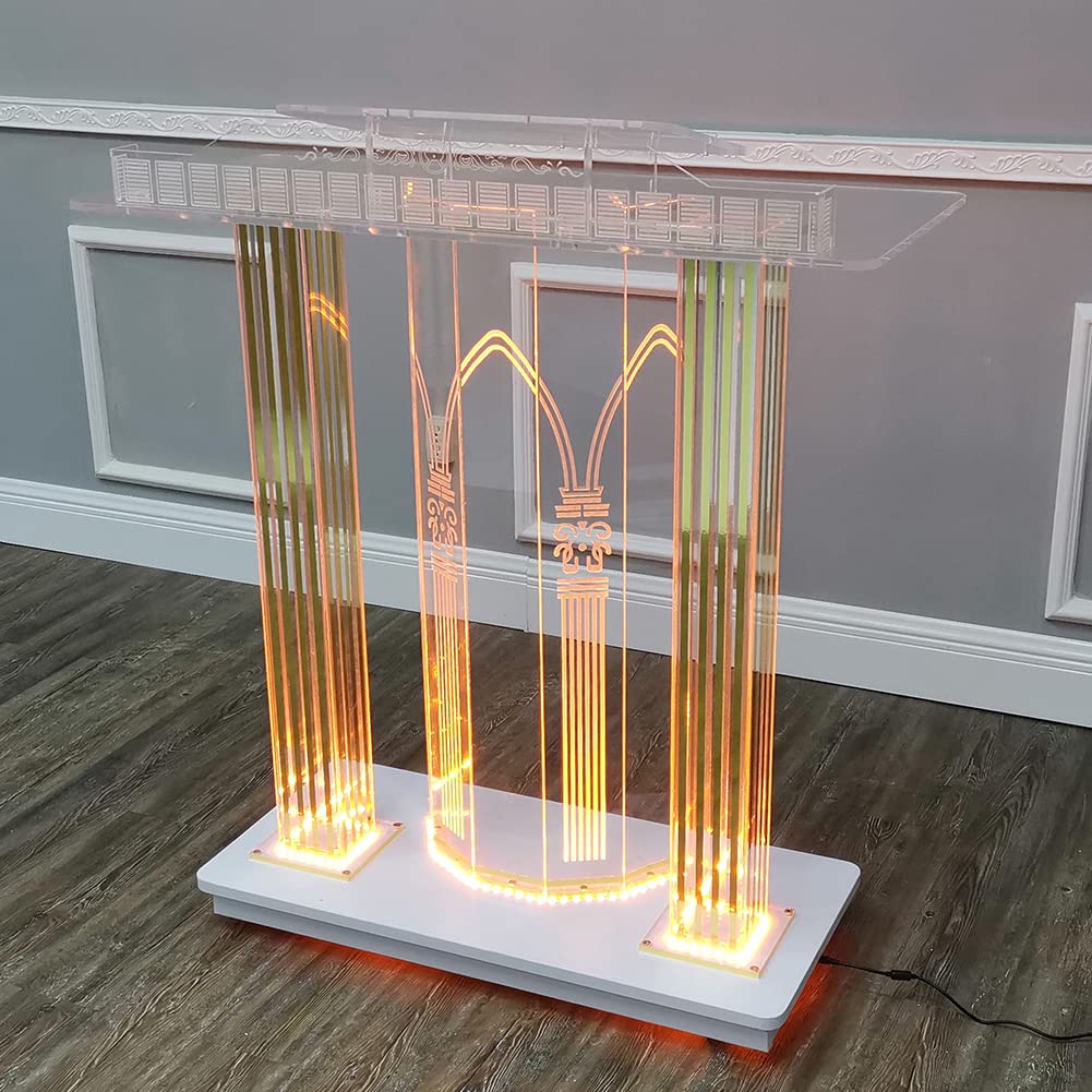 Buy Acrylic Podium, Great Aesthetic Led Transparent Podium, Led ...