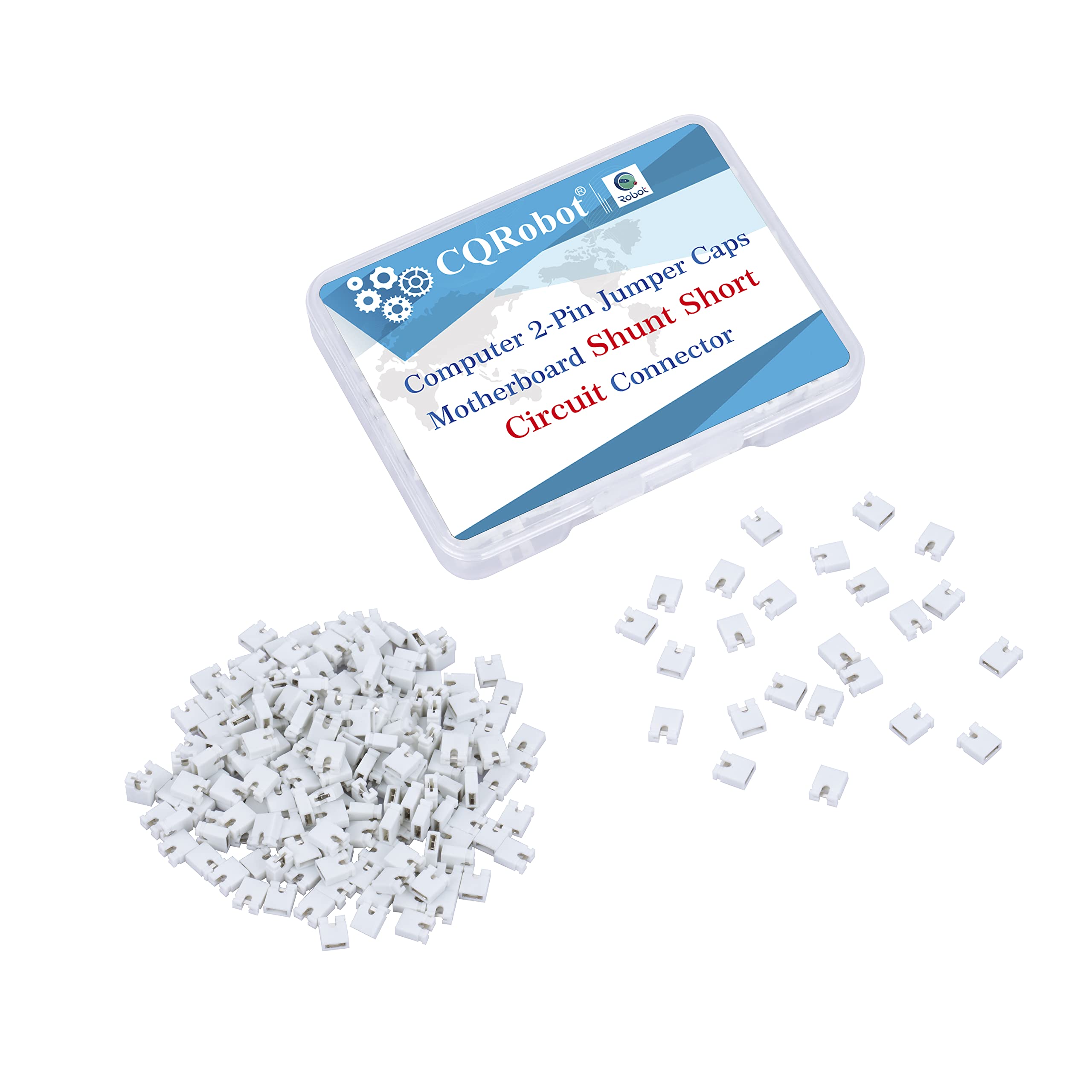 Buy CQRobot 200 Pieces White Standard Computer Jumper Caps Header Pin ...