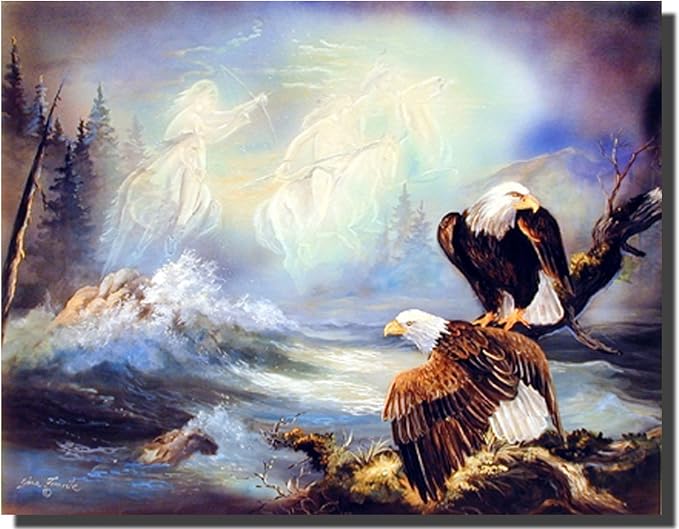 Amazon.com: Native American Ghost Eagle Warriors Wall Decor Art Print ...