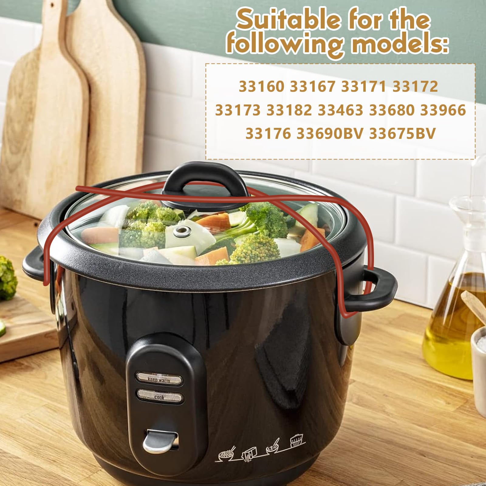 New Lid Latch Strap Rubber Band For 6,7,8 Quart Hamilton Beach Crock ...
