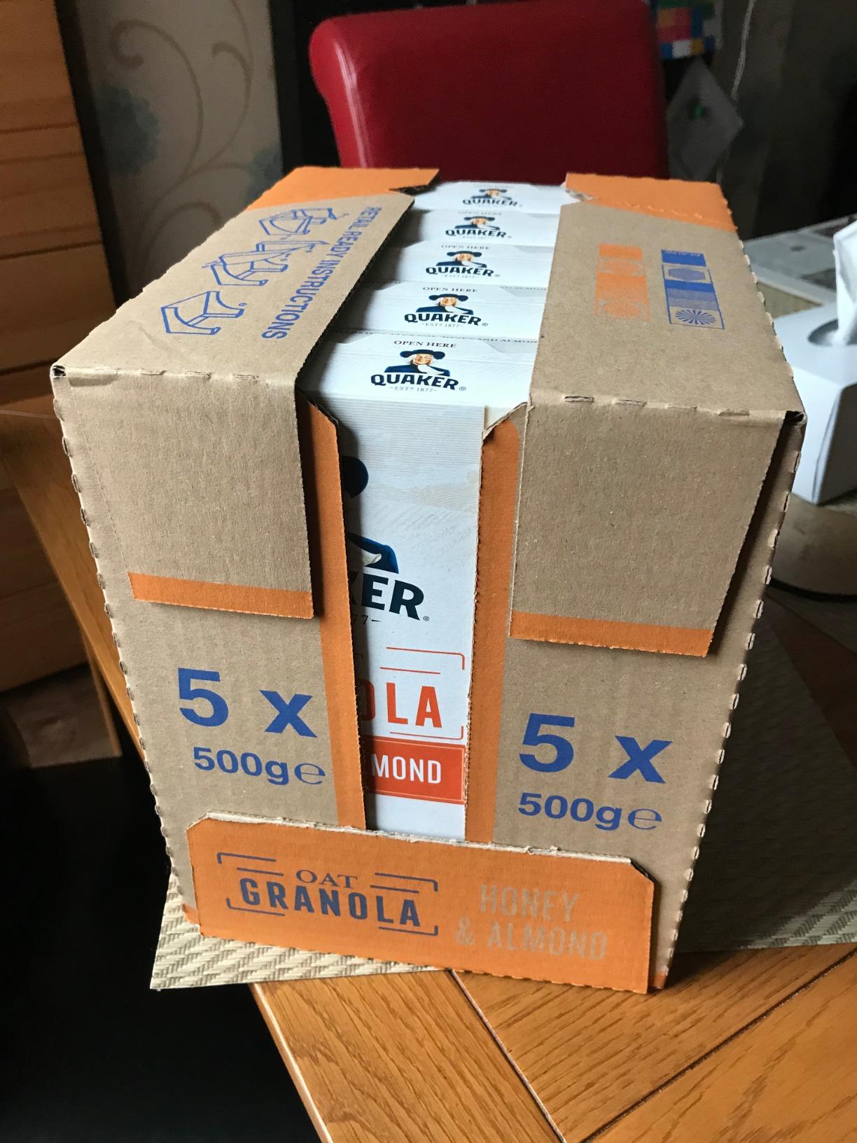 Quaker Oat Honey and Almond Granola, 500 g (Pack of 5) : Amazon.co.uk ...