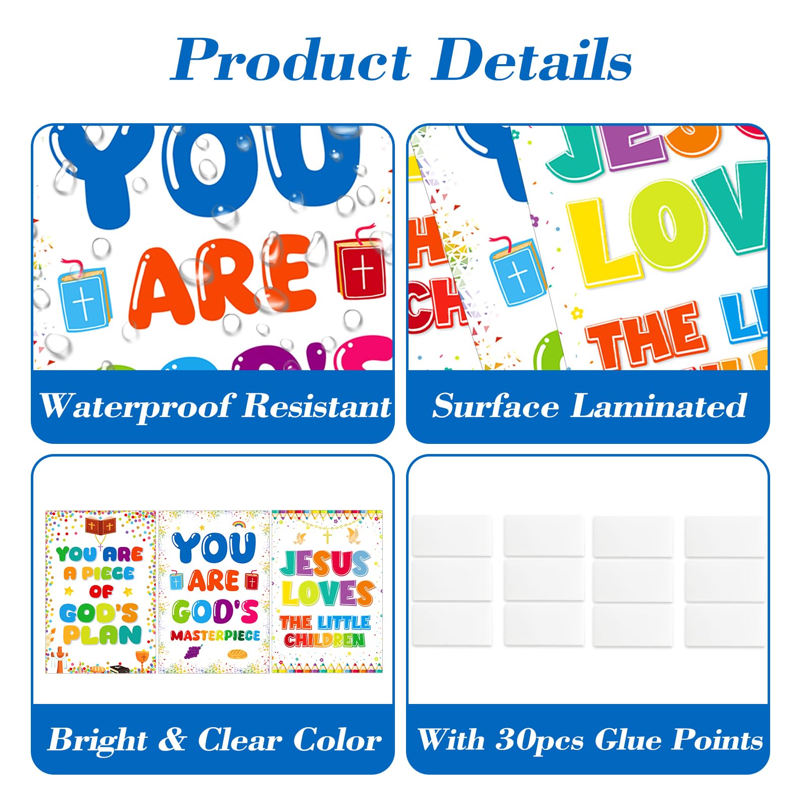 Snapklik.com : Bible Verse Posters For Classroom - 3PCS 165x115 ...