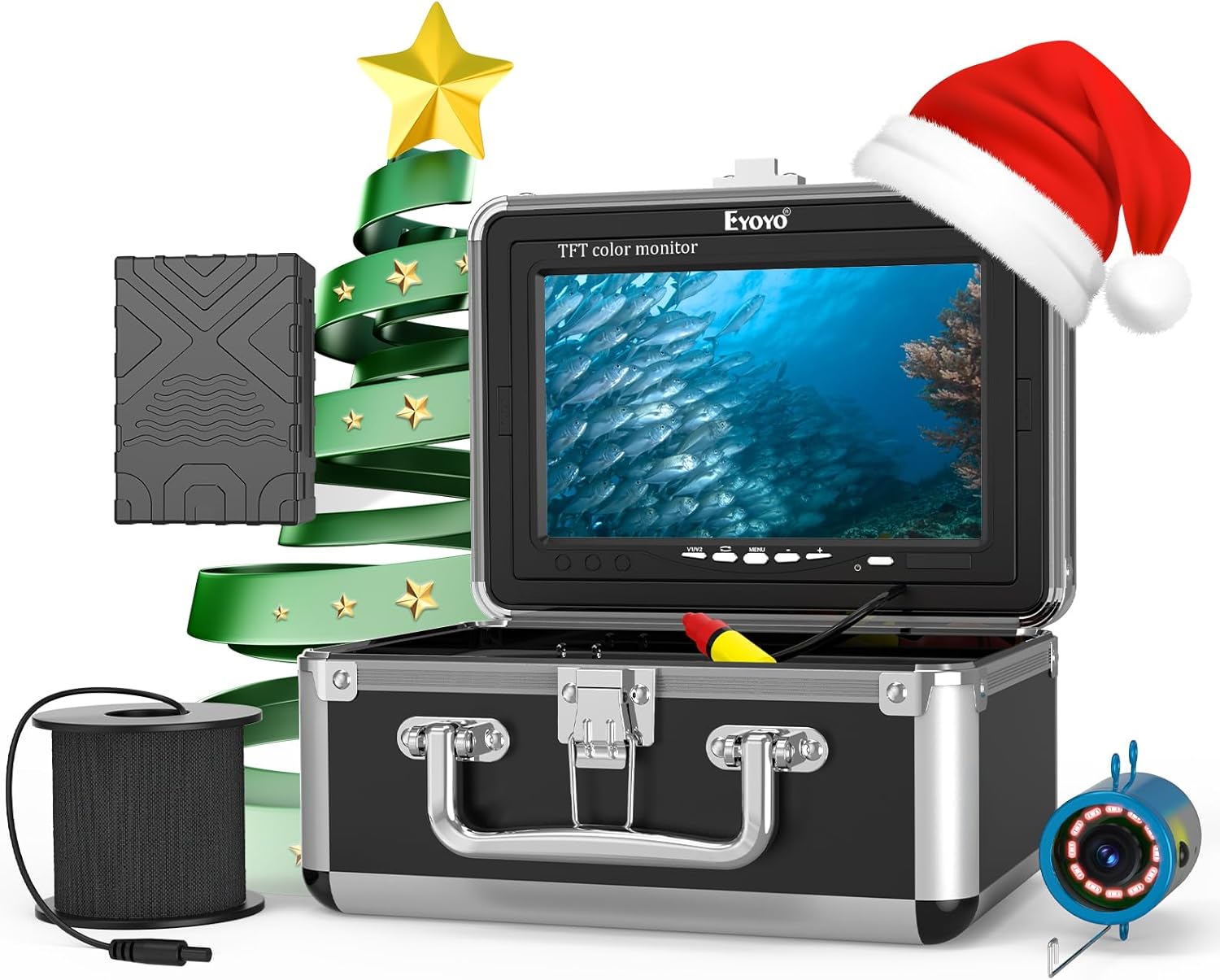 Amazon.com: Eyoyo Underwater Fishing Camera, Ice Fishing Camera 1000TVL ...