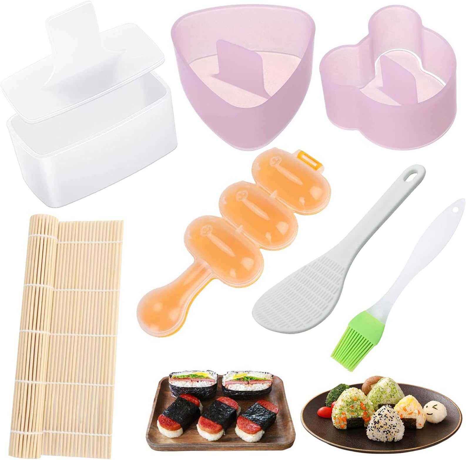 Amazon.com | 4 Pack Sushi Maker Kit, Non Stick Musubi Maker Onigiri ...
