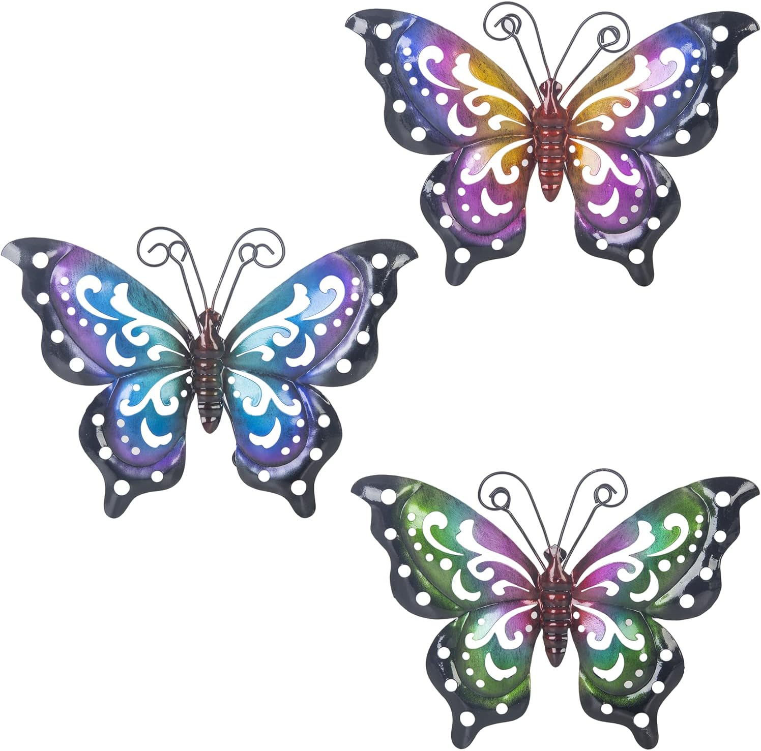 Amazon.com: Westcharm Metal Butterfly Wall Decor Art Outdoor Outside ...
