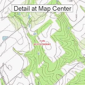 Amazon.com : USGS Topographic Quadrangle Map - Poth, Texas (Folded ...