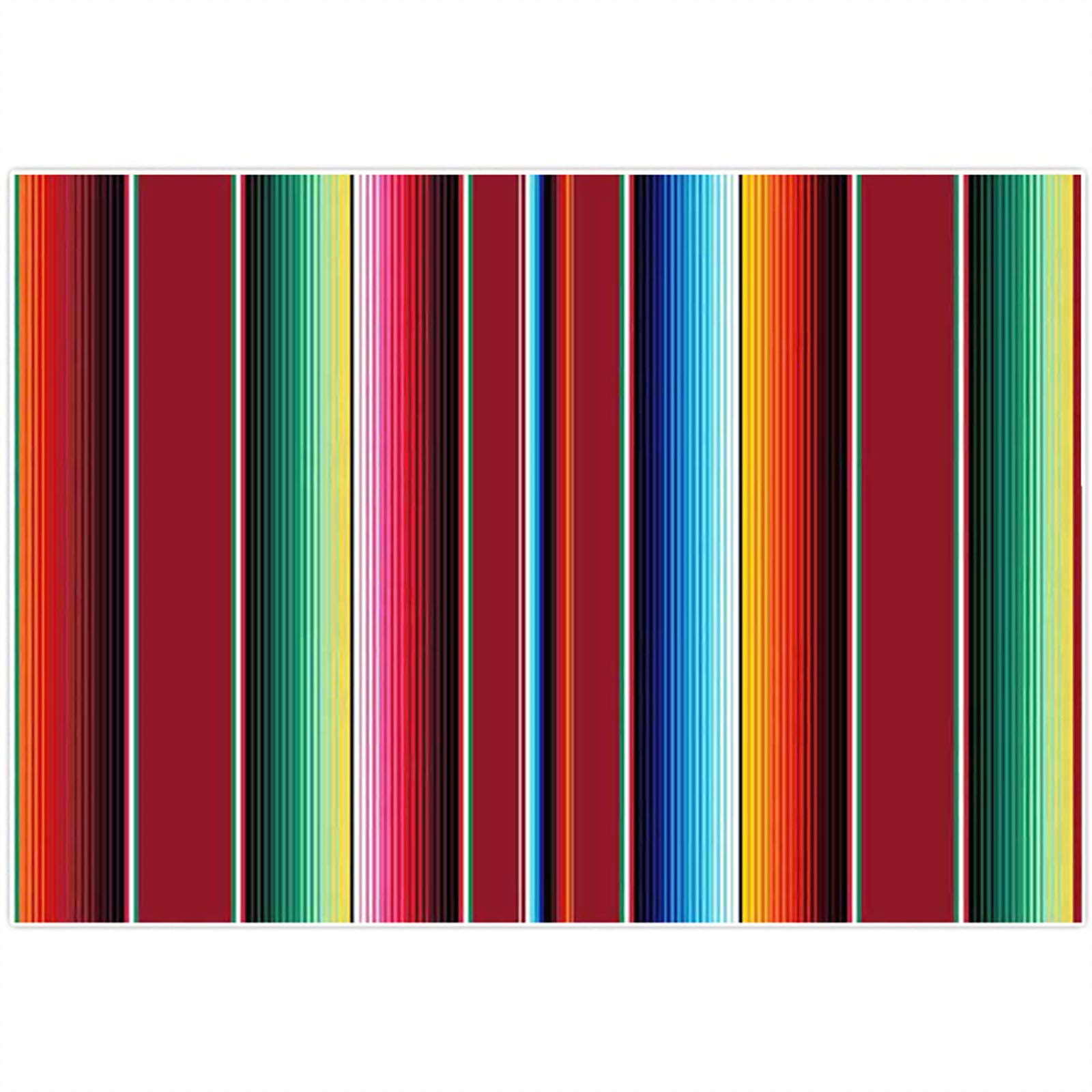 Buy Allenjoy 8x6ft Soft Fabric Mexican Fiesta Themed Colorful Stripes ...