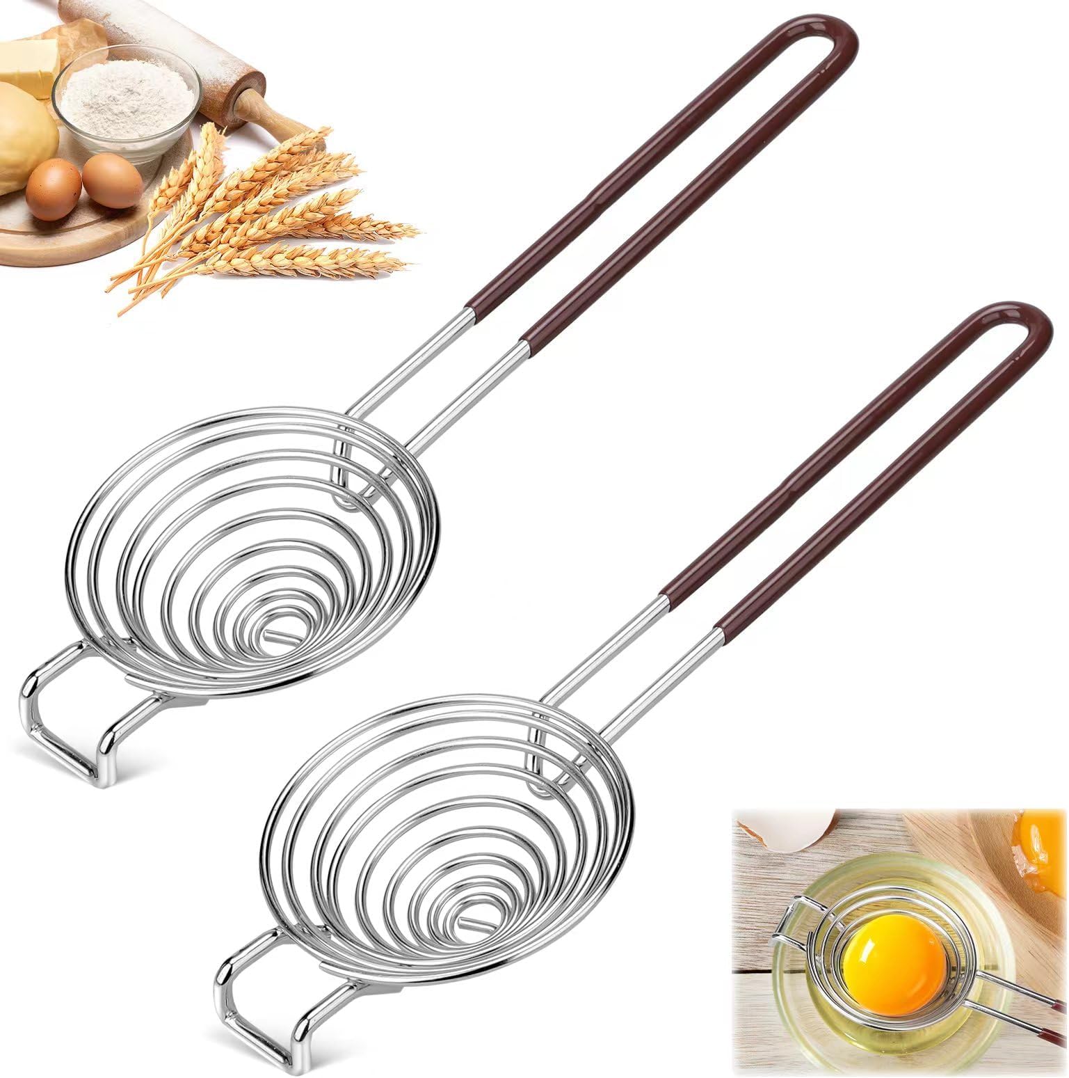 2 PCS Egg Separator Egg Separator Egg Yolk White Divider, Food Grade ...