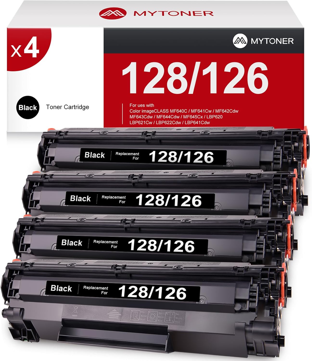 Amazon.com: 128 126 Black Toner Cartridge Compatible Replacement for Canon CRG128 CRG126 Toner ...