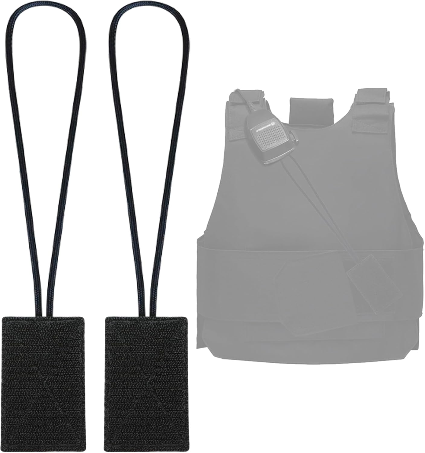 Amazon.com: Terixe 2 Pack Mic Clips for Law Enforcement, Black Radio ...