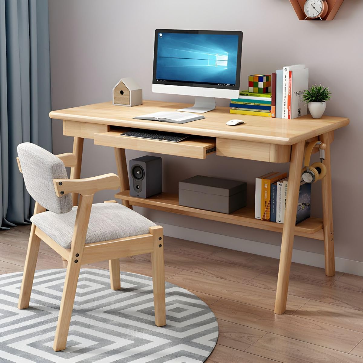 Amazon.com: CraftThink Writing Desk, Computer Desk Study Table Work ...