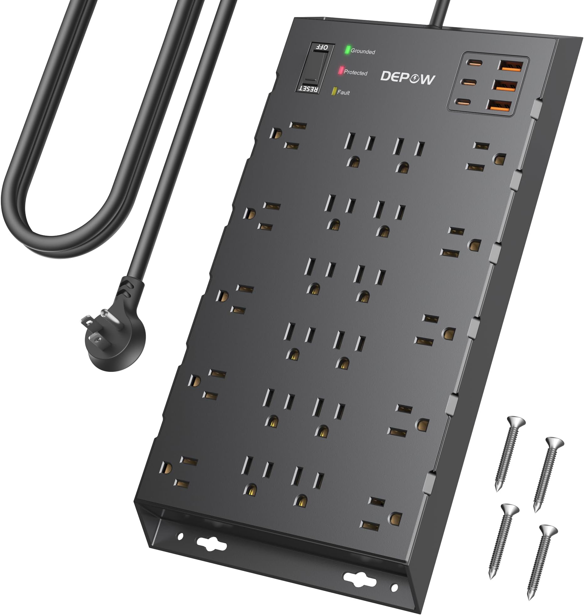 Amazon.com: Power Strip, SUPERDANNY Surge Protector with 22 AC Outlets ...
