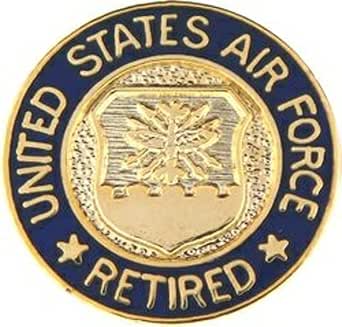 Amazon.com: US Air Force Retired Lapel Pin or Hat Pin (metal, 11/16 ...
