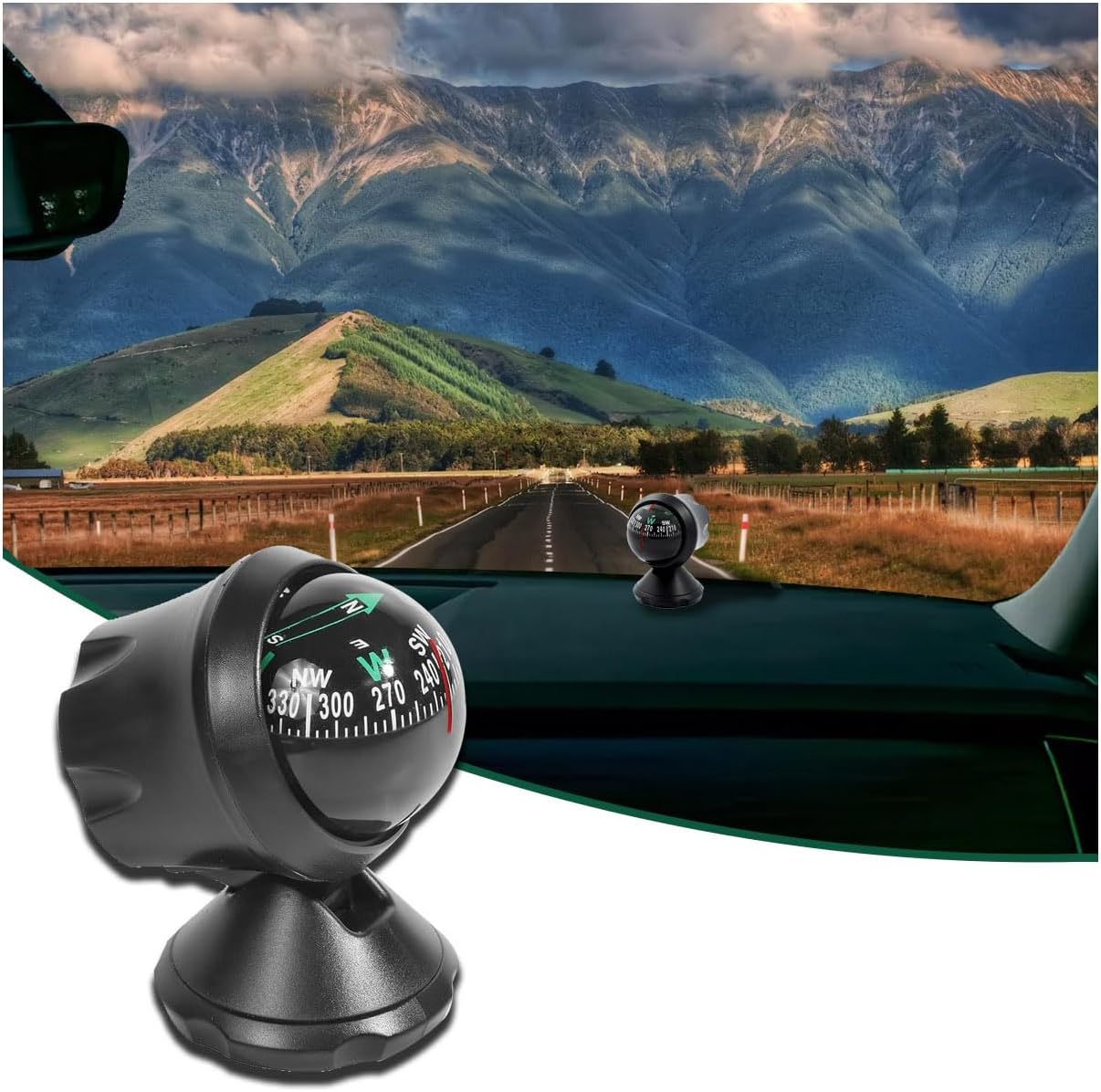 Amazon.com: Car Compass Ball, Dash Mount Adjustable Compass Ball with ...