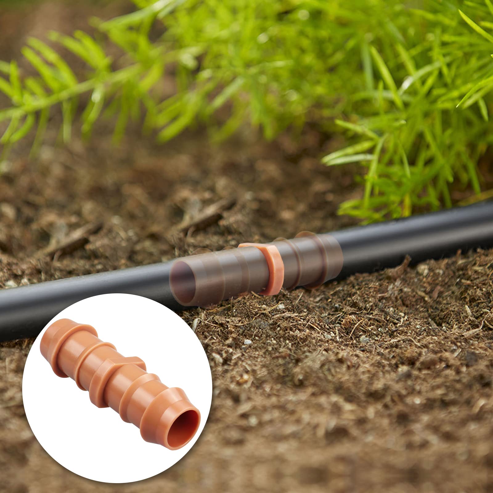Snapklik.com : Drip Irrigation Barbed Coupling40 Pack Drip Irrigation ...