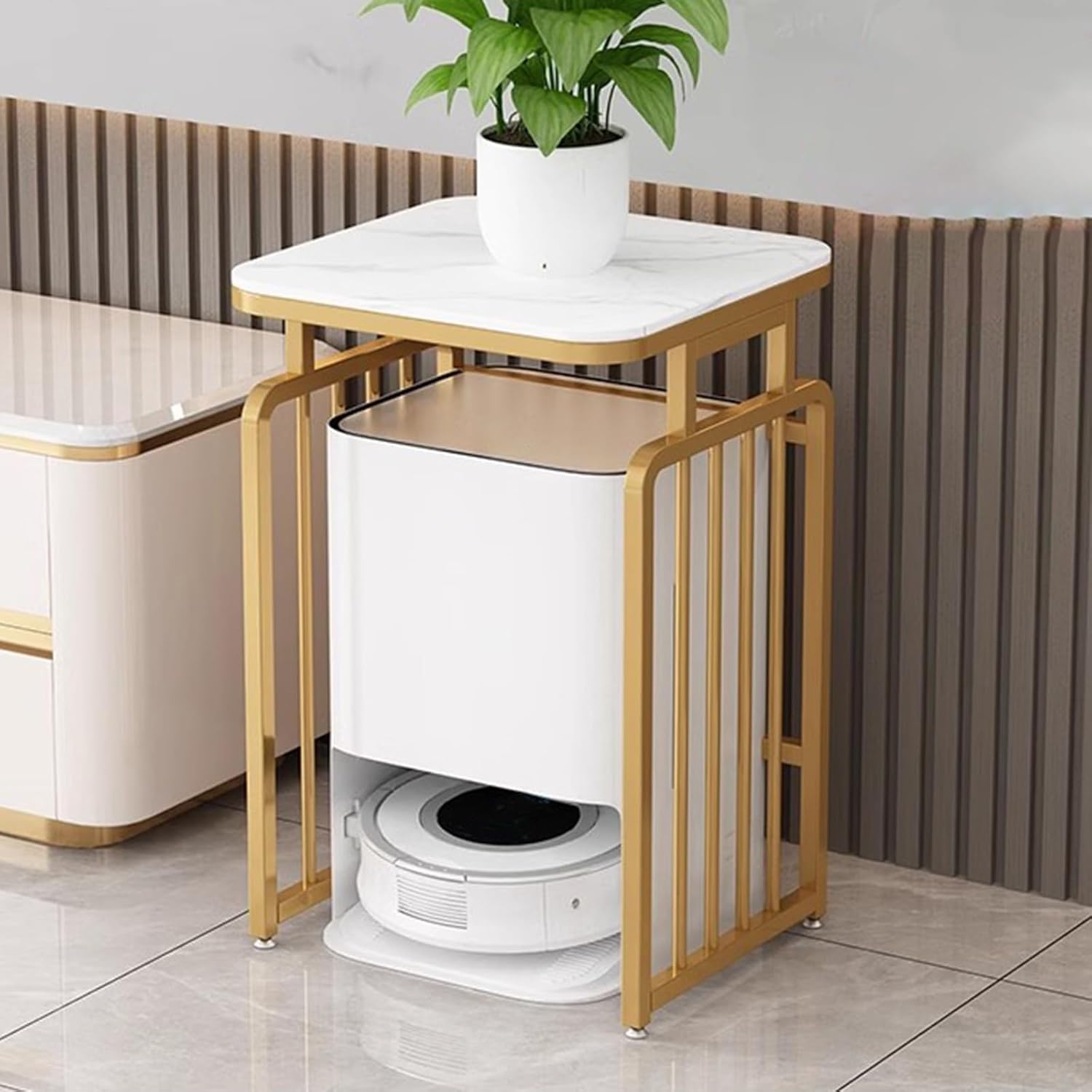 Amazon.com - Gold Robot Vacuum Stand on Wheels, Modern Vacuum Robot ...
