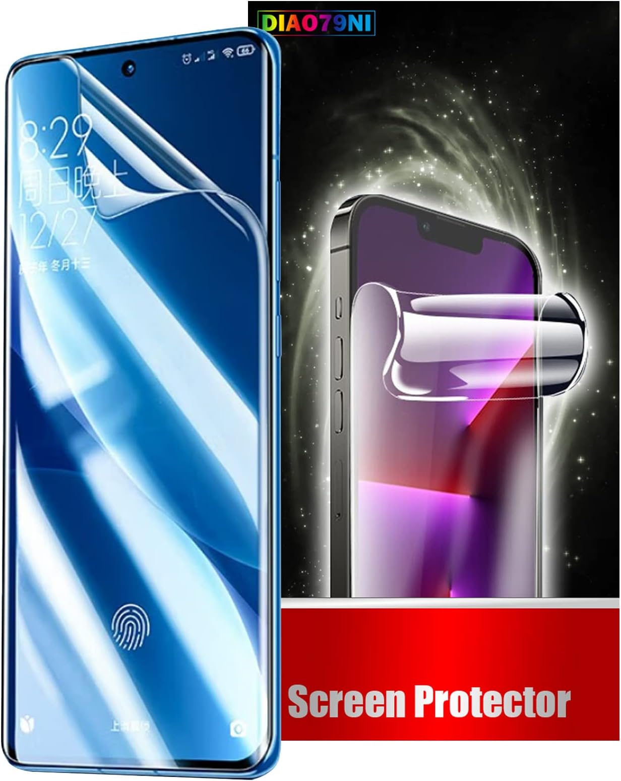 Amazon.com: LOOKSEVEN 2 Pack Privacy Hydrogel Screen Protector for ...