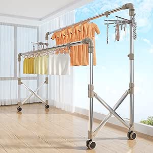 Vertical and Extendable Clothes Airer, Large Folding Clothes Airer with ...