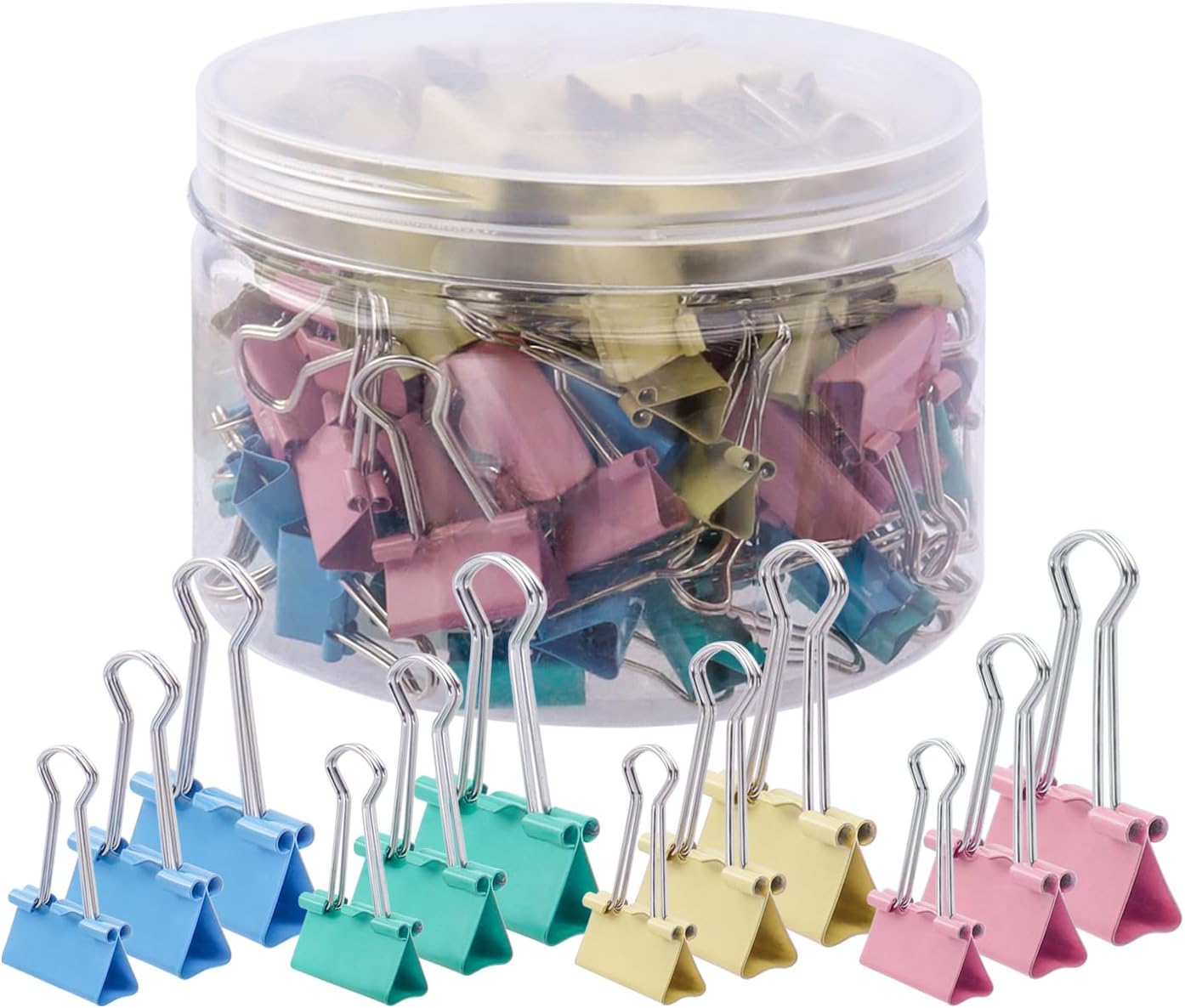 Amazon.com : Mesee Binder Clip Set, Assorted Colors Paper Clamps 3 ...