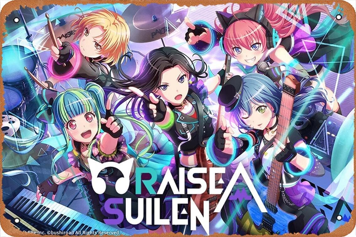 Amazon.com: raise a suilen bandori Poster Vintage Retro Metal Sign 8x12 ...