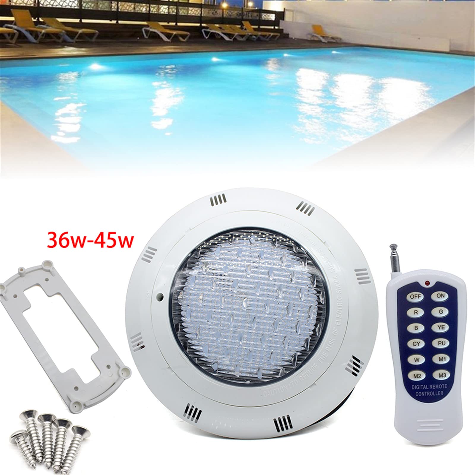 Underwater Pool Light Bezel Partsam Marine LED Underwater Light With