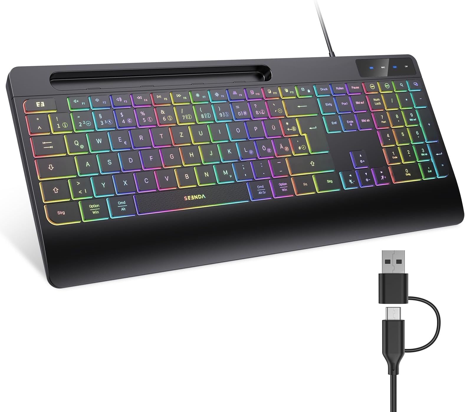 nerdytec CYKEY - Mechanische Gaming Tastatur mit RGB-Beleuchtung ...