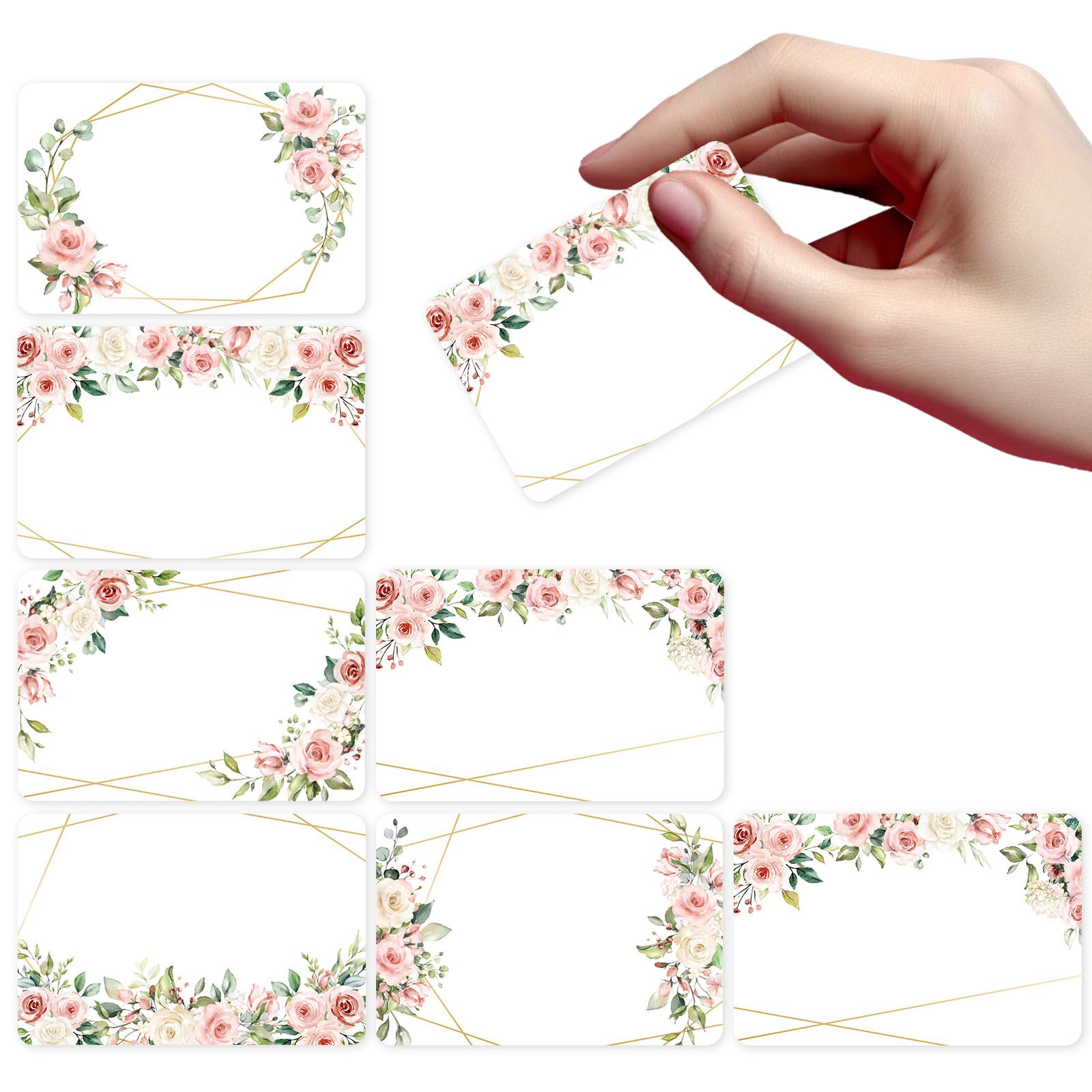 Snapklik.com : Whaline 180 Pcs Back To School Floral Name Tag Stickers ...