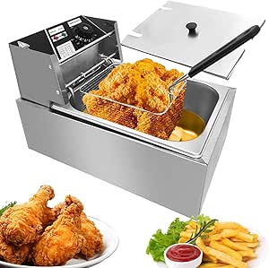 Amazon.com: Deep Fryer with Basket for Restaurant or Home Use ...