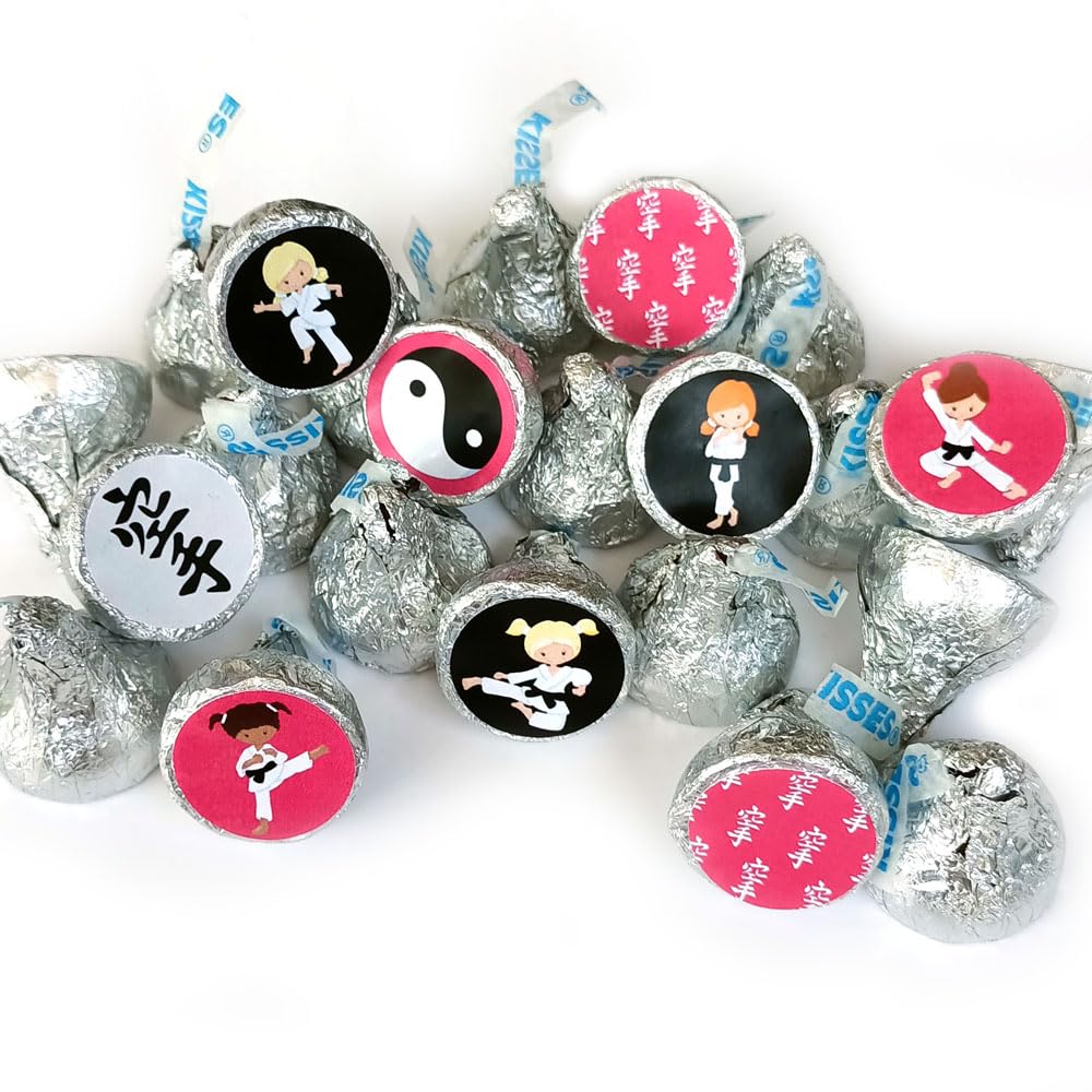 Karate Girl Labels for Hershey Kisses chocolates by Adore By Nat ...
